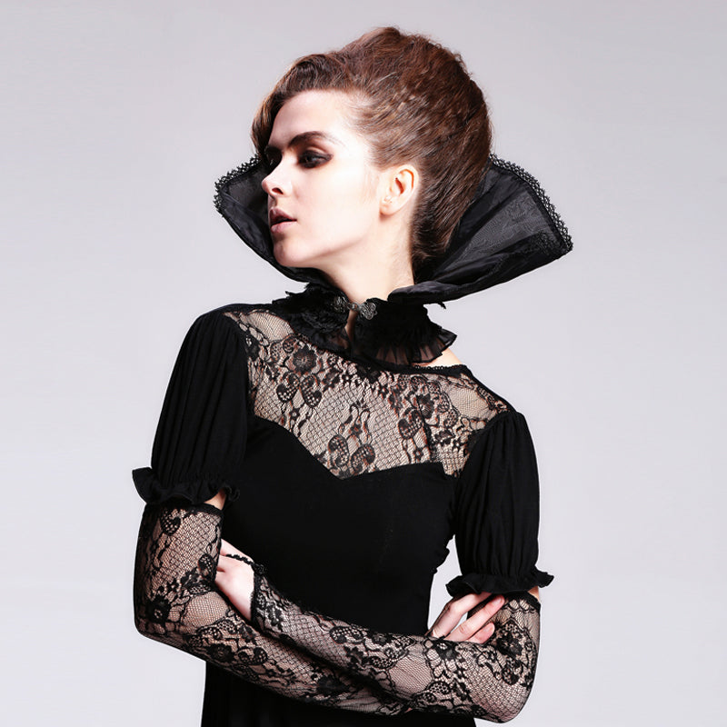 Gothic Organza Stand Up Choker Collar by Devil Fashion – The Dark Side ...